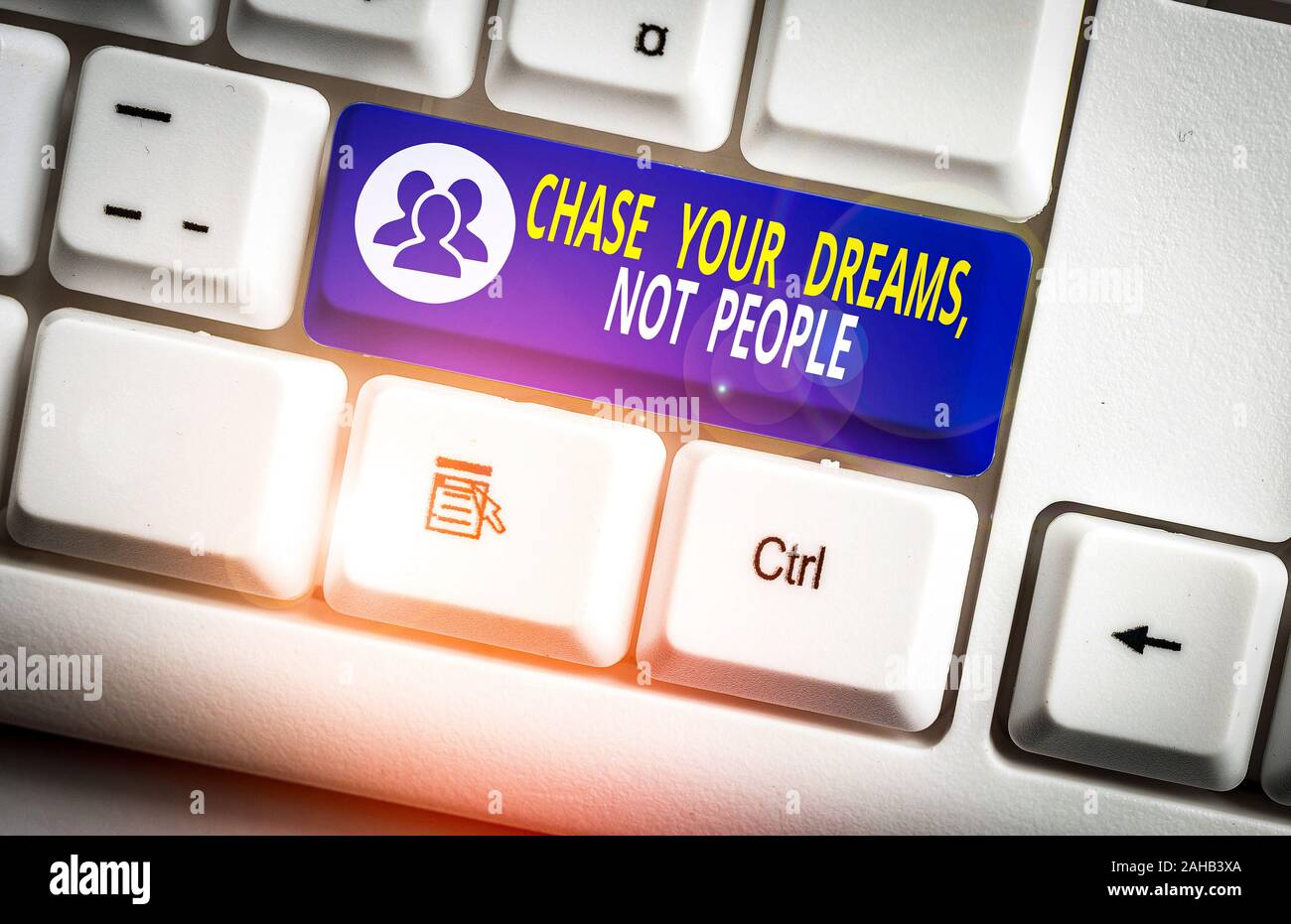 Handwriting text writing Chase Your Dreams Not People. Conceptual photo ...