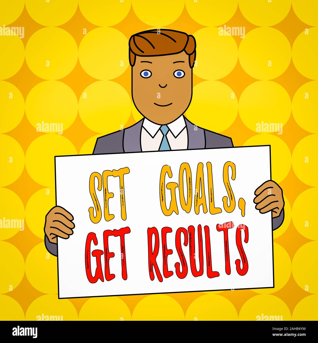 Conceptual hand writing showing Set Goals Get Results. Concept meaning ...