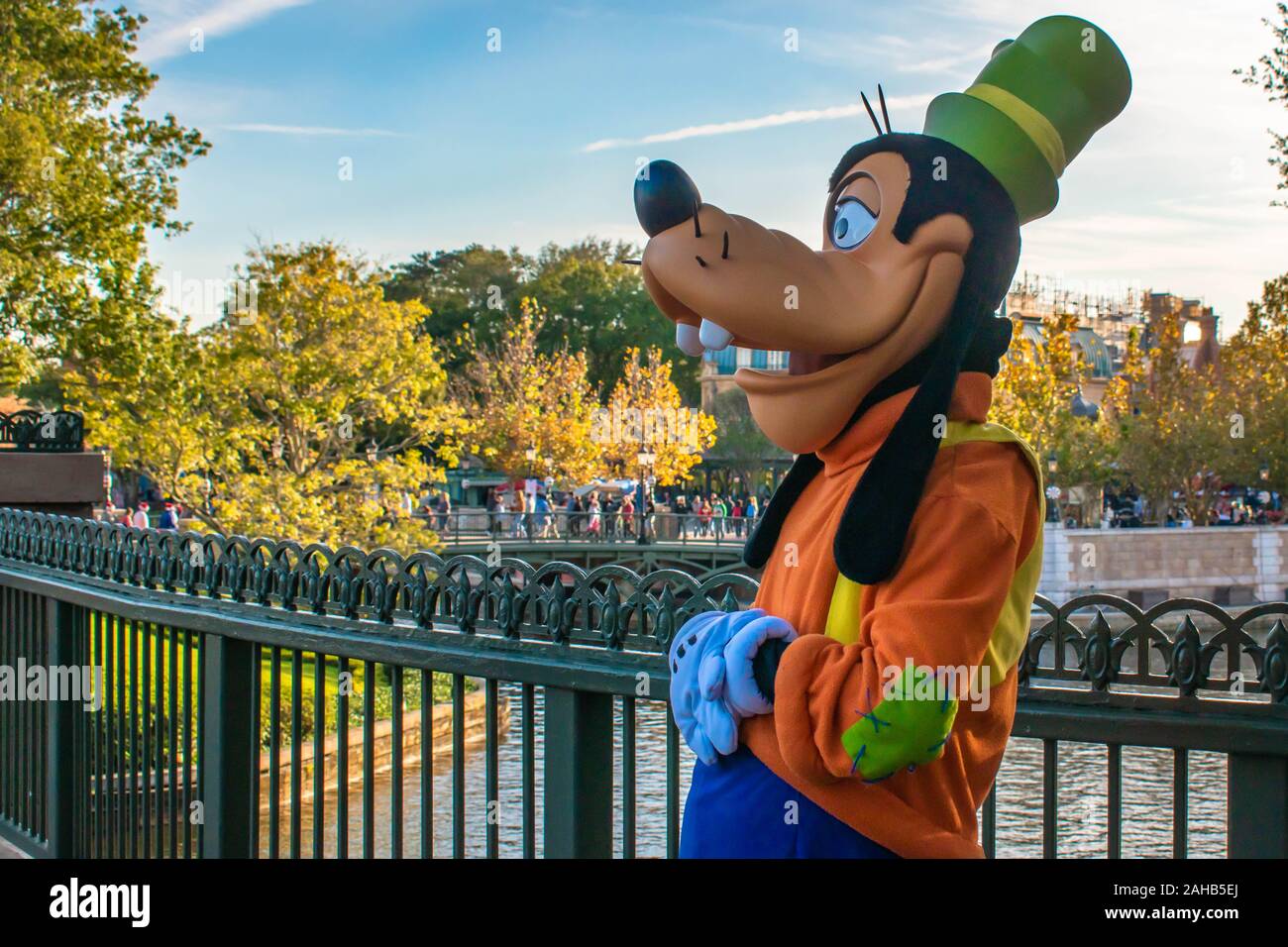 Orlando, Florida. December 18, 2019. Nice Goofy at Epcot Stock Photo ...