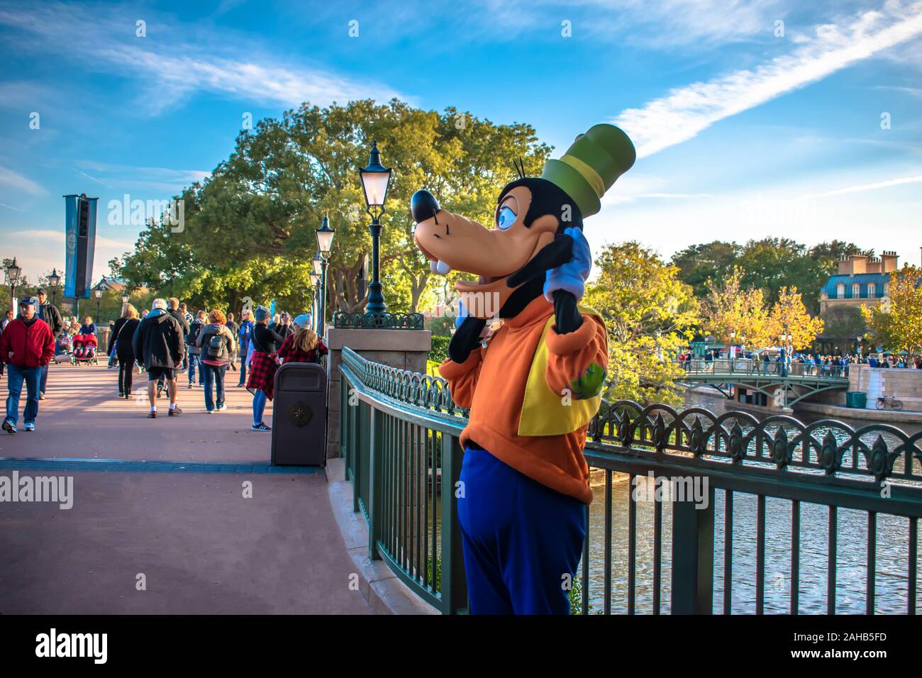Orlando, Florida. December 18, 2019. Nice Goofy at Epcot Stock Photo ...