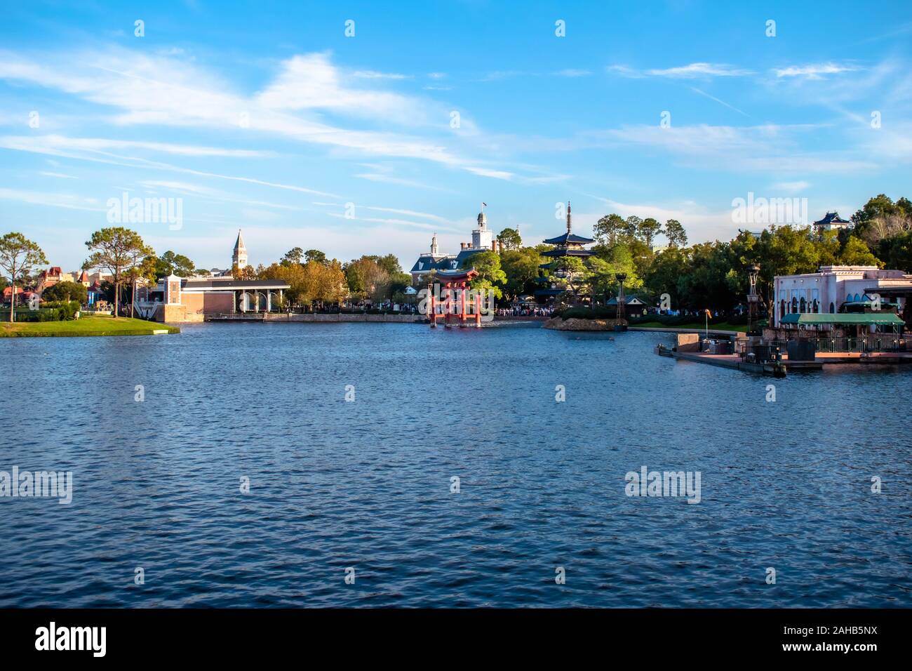 Orlando, Florida. December 18, 2019. Panoramic view of Japan and The ...