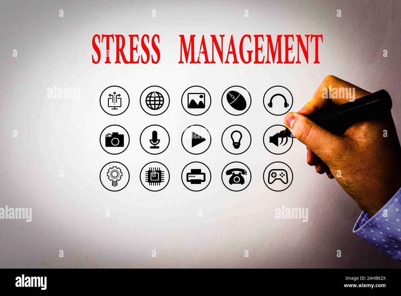 Text sign showing Stress Management. Business photo text learning ways ...