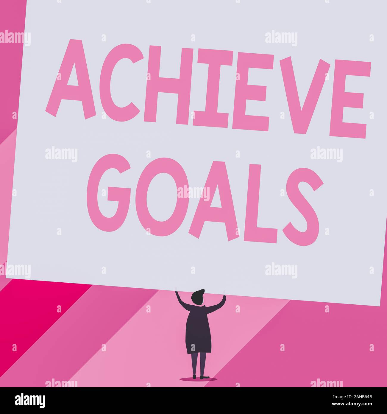 Conceptual hand writing showing Achieve Goals. Concept meaning Results ...