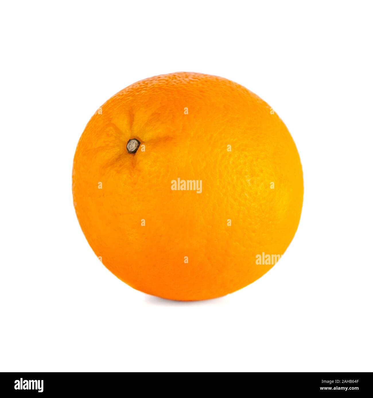 Single orange fruit isolated on white background Stock Photo - Alamy