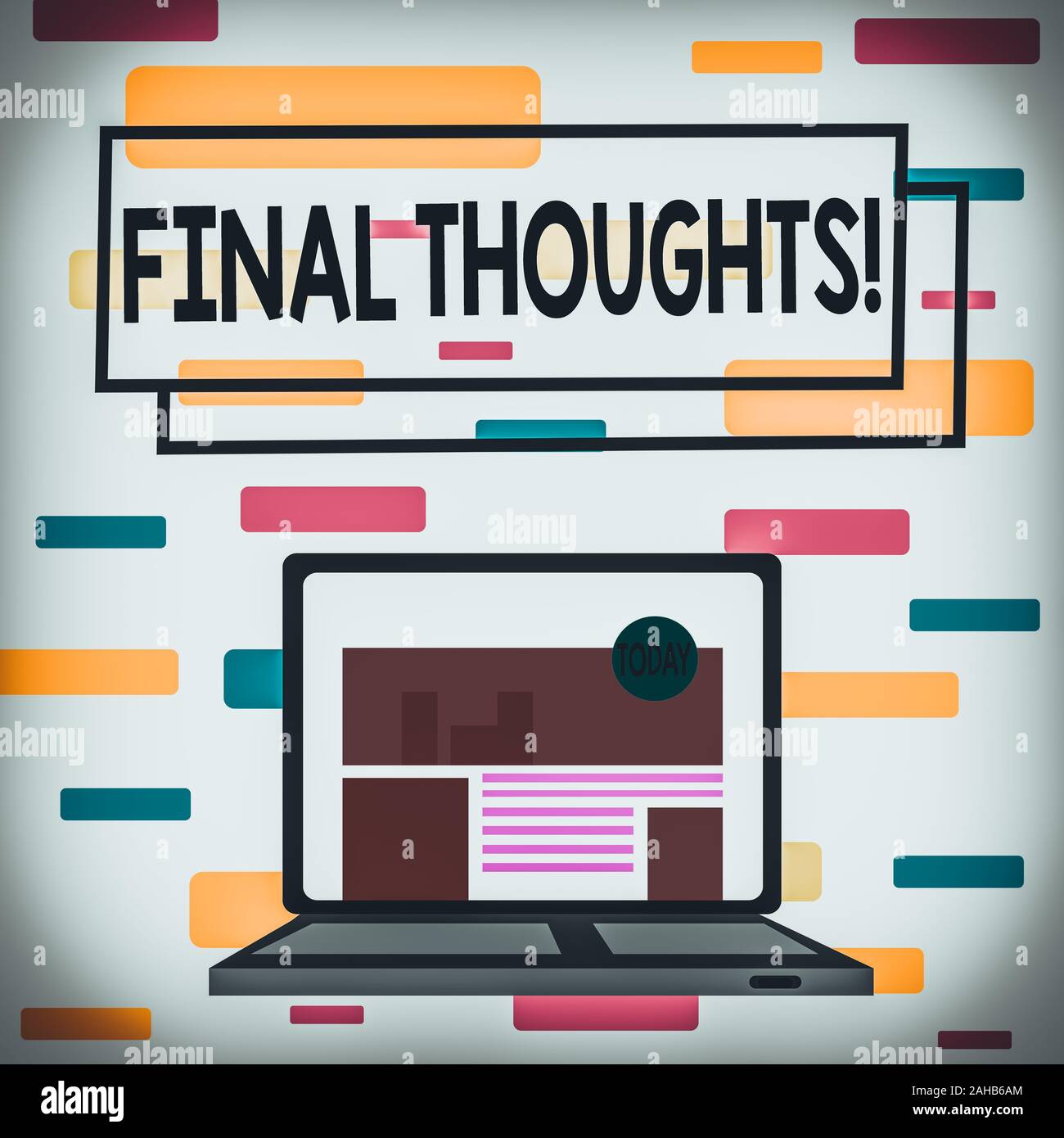 Writing note showing Final Thoughts. Business concept for the ...