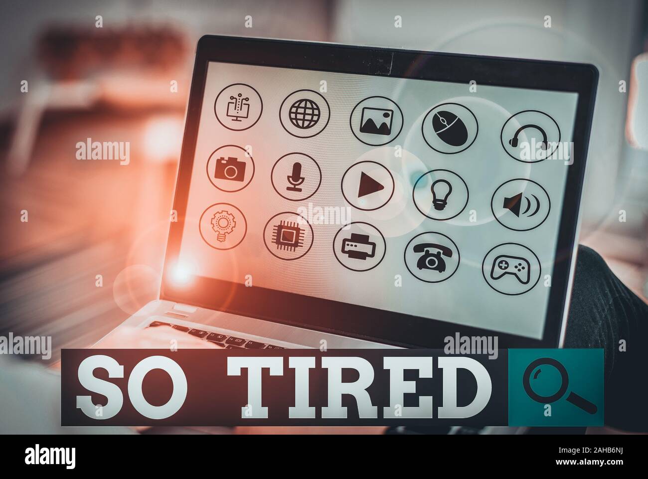 Writing note showing So Tired. Business concept for drained of strength ...