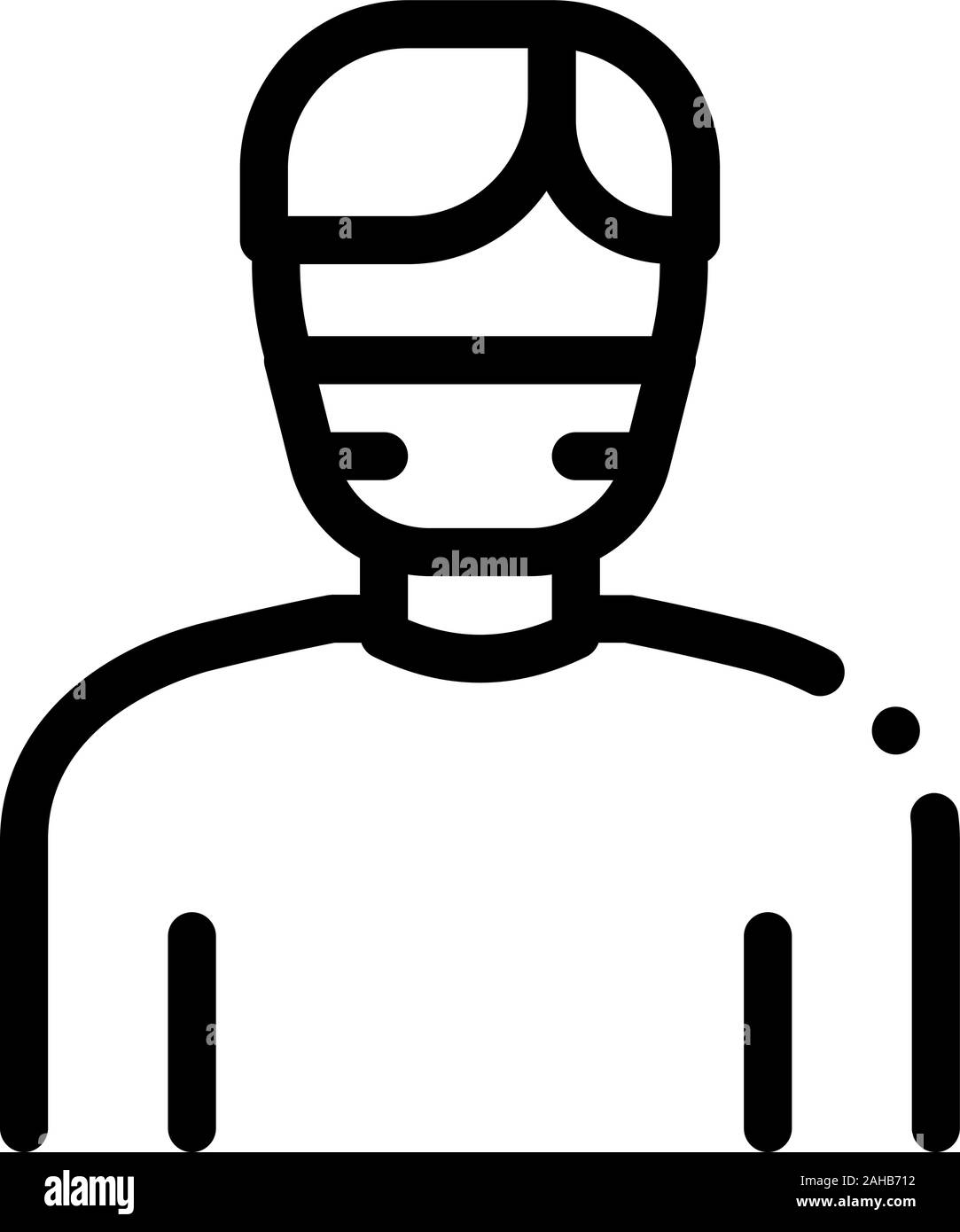 Man Facial Mask Icon Vector Outline Illustration Stock Vector Image ...