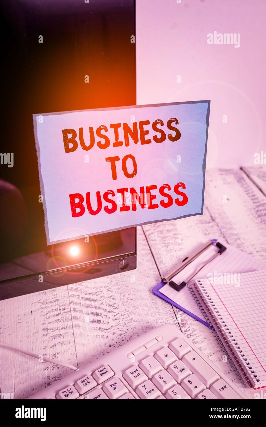 Writing note showing Business To Business. Business concept for ...