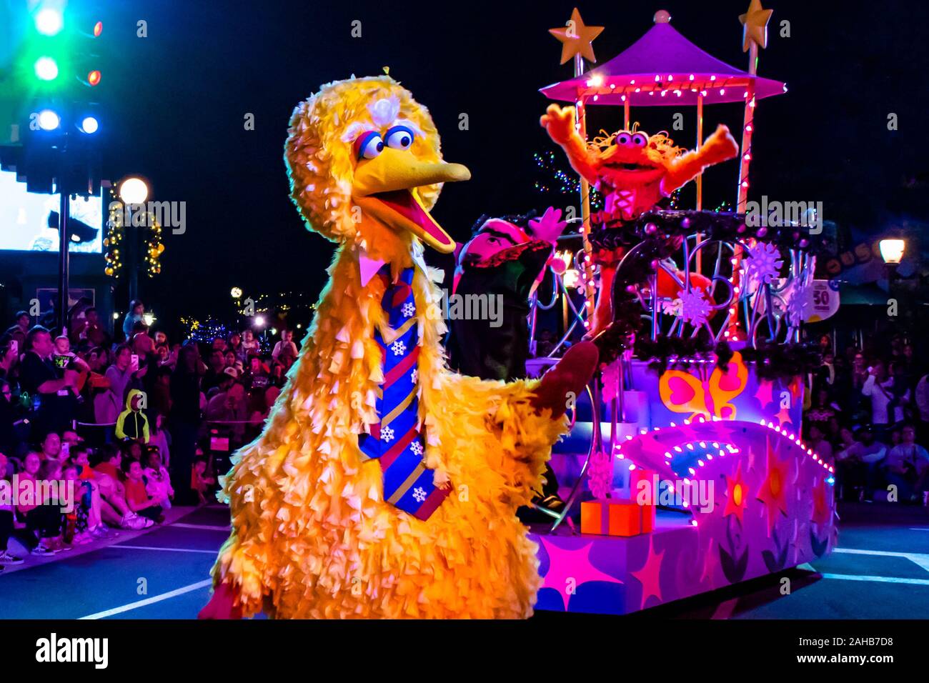 Orlando, Florida . December 21, 2019. Big Bird and Zoe in Sesame Street ...