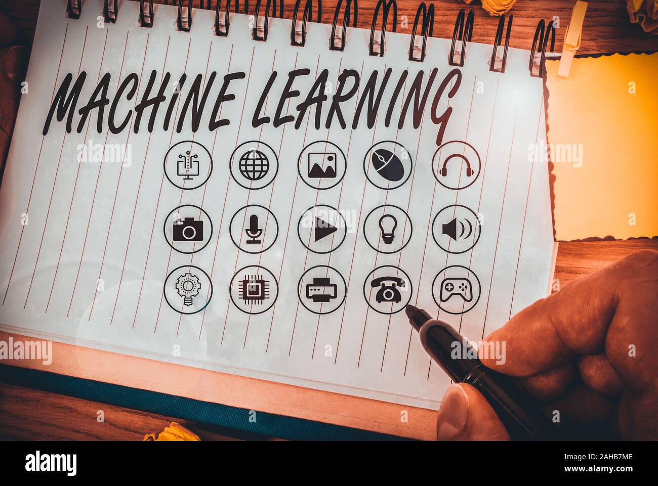 Handwriting text writing Machine Learning. Conceptual photo scientific ...