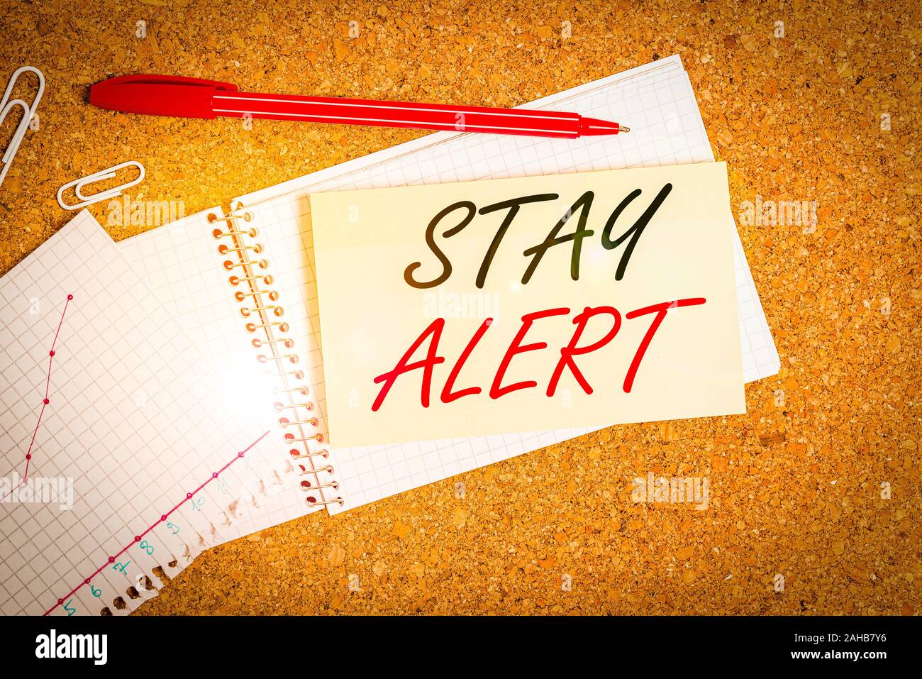 Handwriting text Stay Alert. Conceptual photo Paying full attention to ...