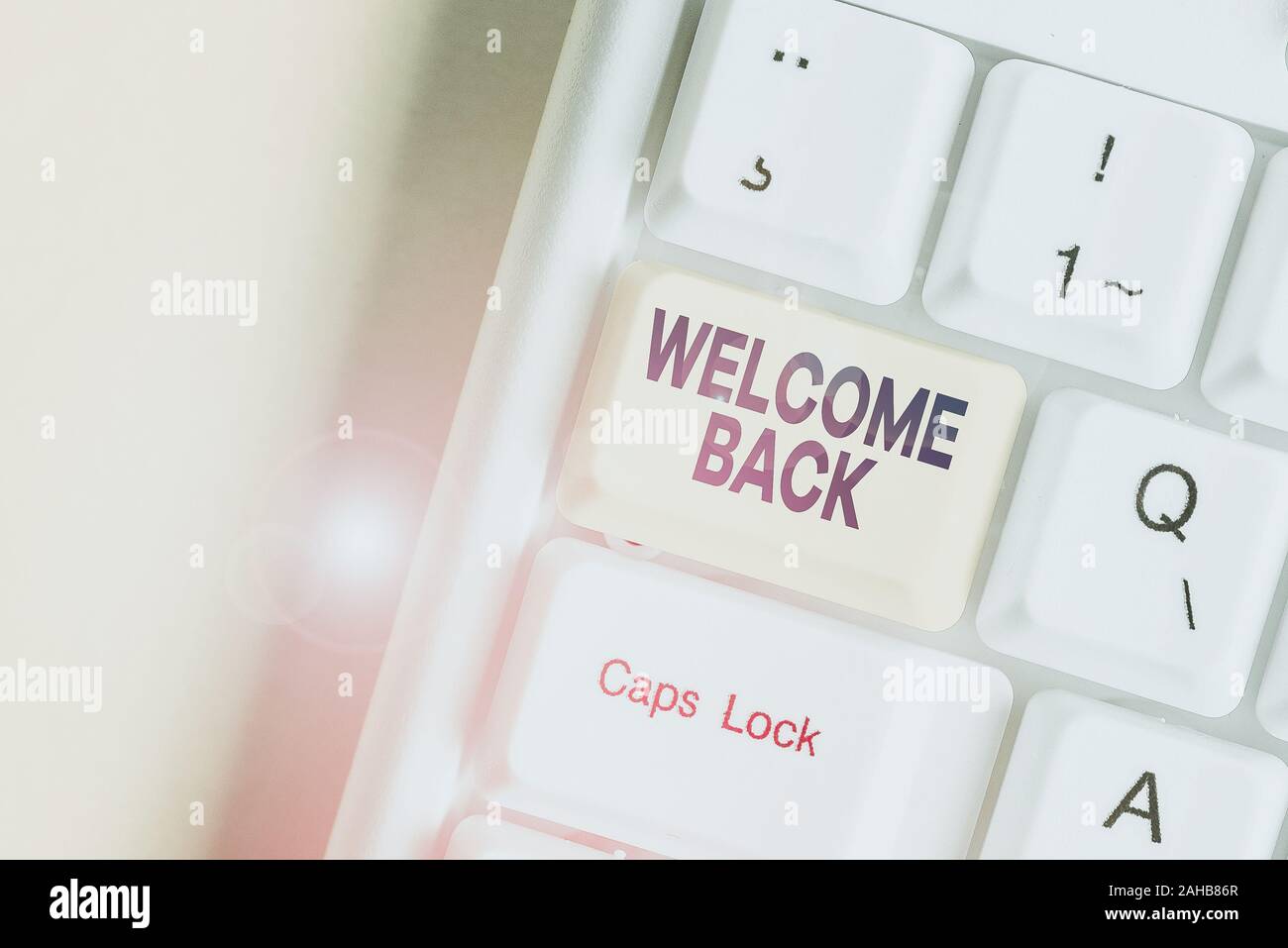 Writing note showing Welcome Back. Business concept for something back ...