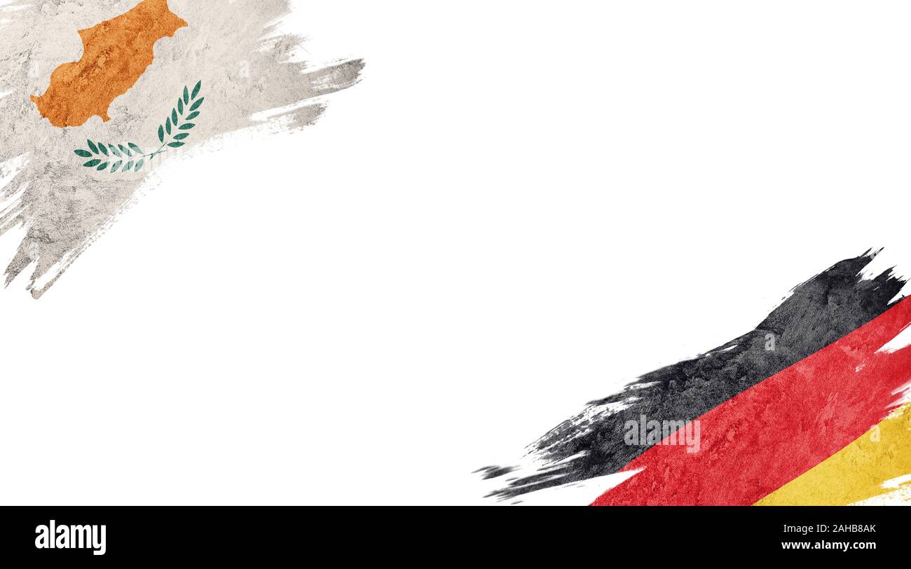 Flags of Cyprus and Germany on White Background Stock Photo - Alamy