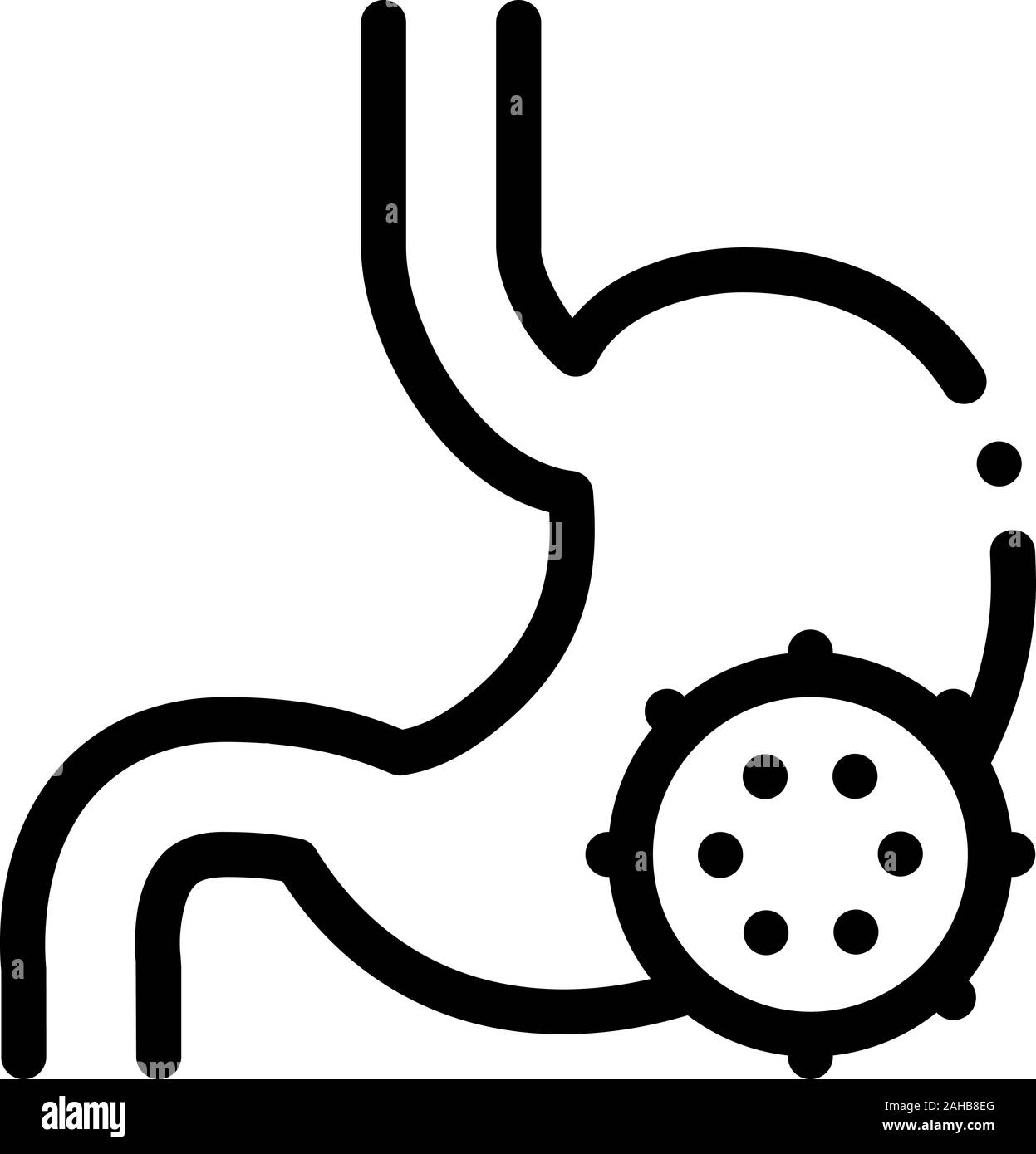 Stomach Infection Icon Vector Outline Illustration Stock Vector Image ...