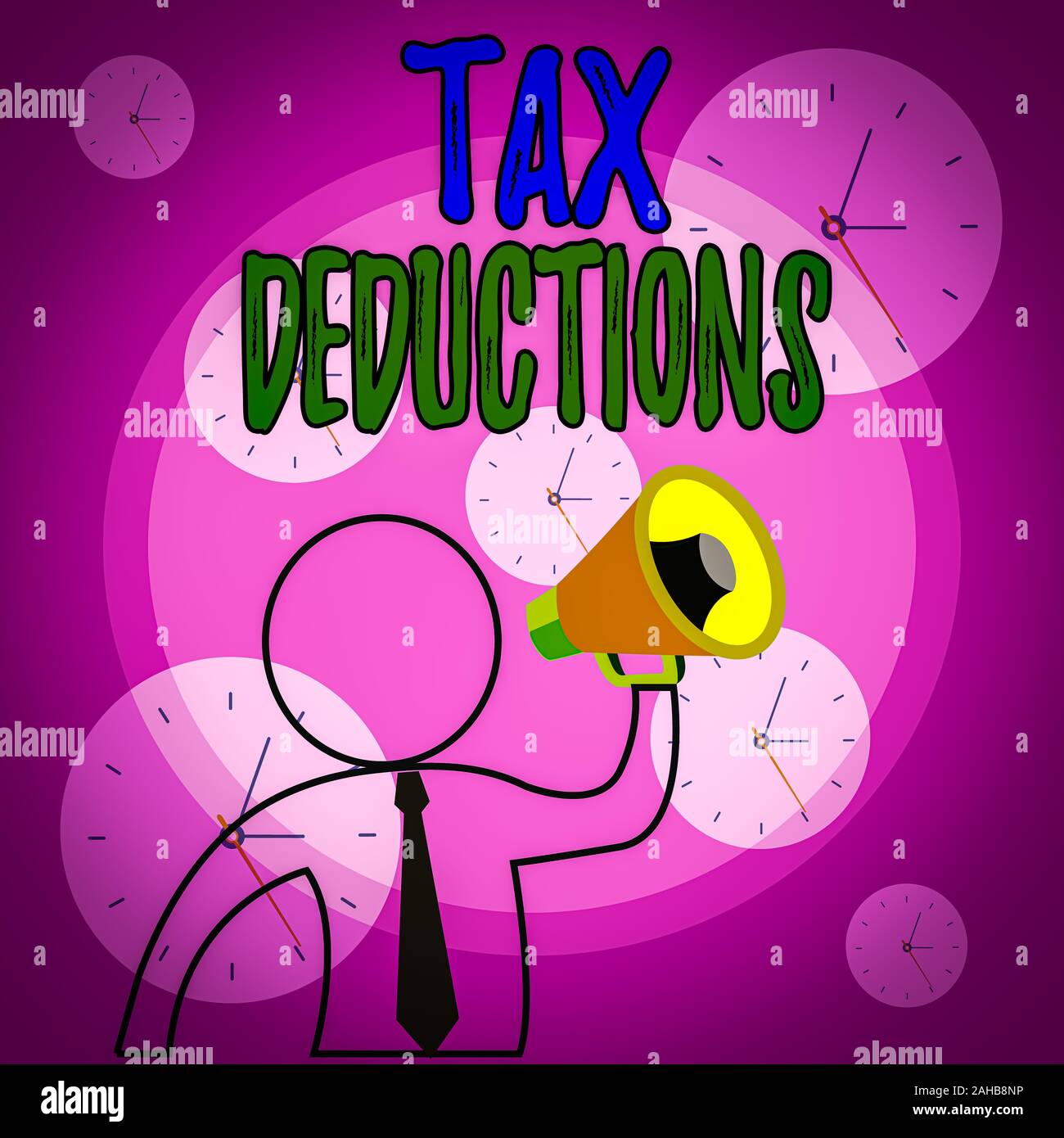 Conceptual hand writing showing Tax Deductions. Concept meaning ...
