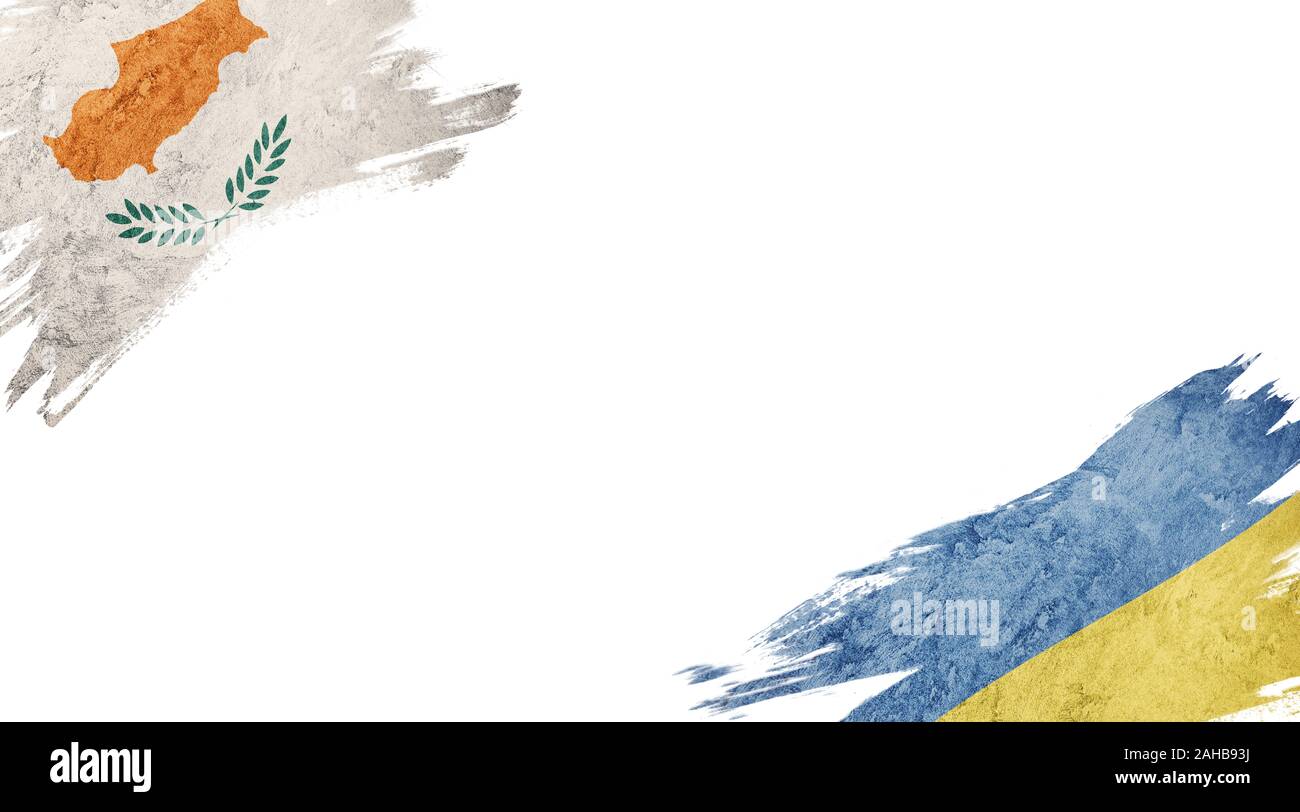 Flags of Cyprus and Syria on White Background Stock Photo - Alamy