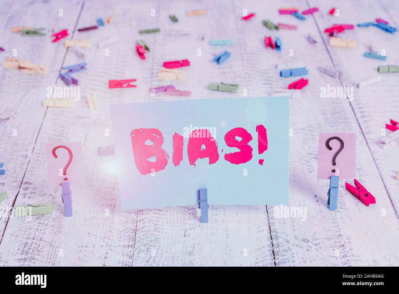Text sign showing Bias. Business photo showcasing inclination or ...