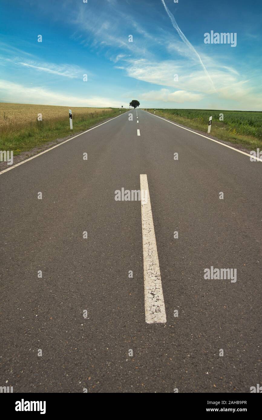 Conception for long way and find direction Stock Photo - Alamy
