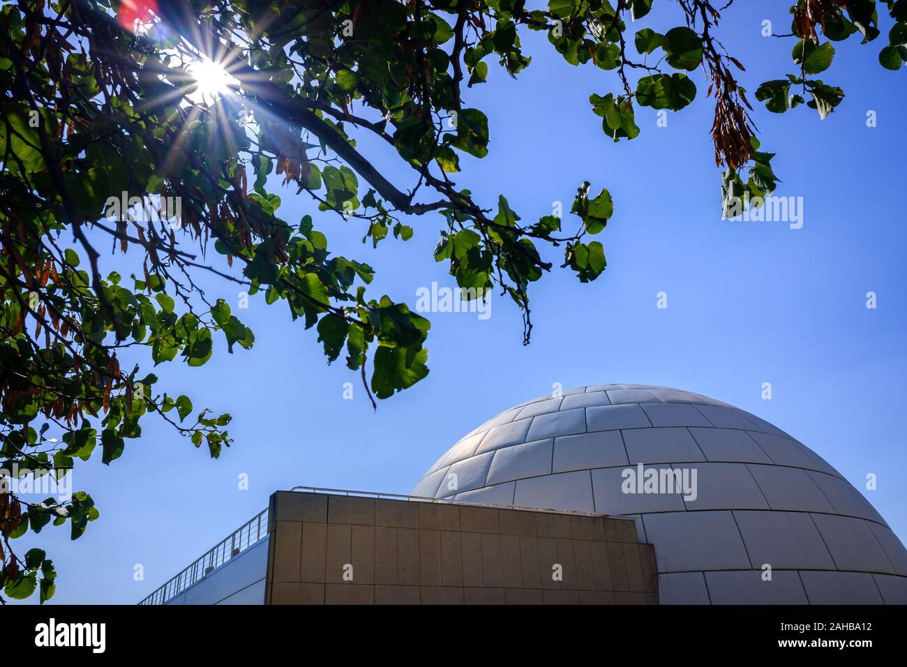 Exterior of the planetarium dome seen from outside, where science is ...