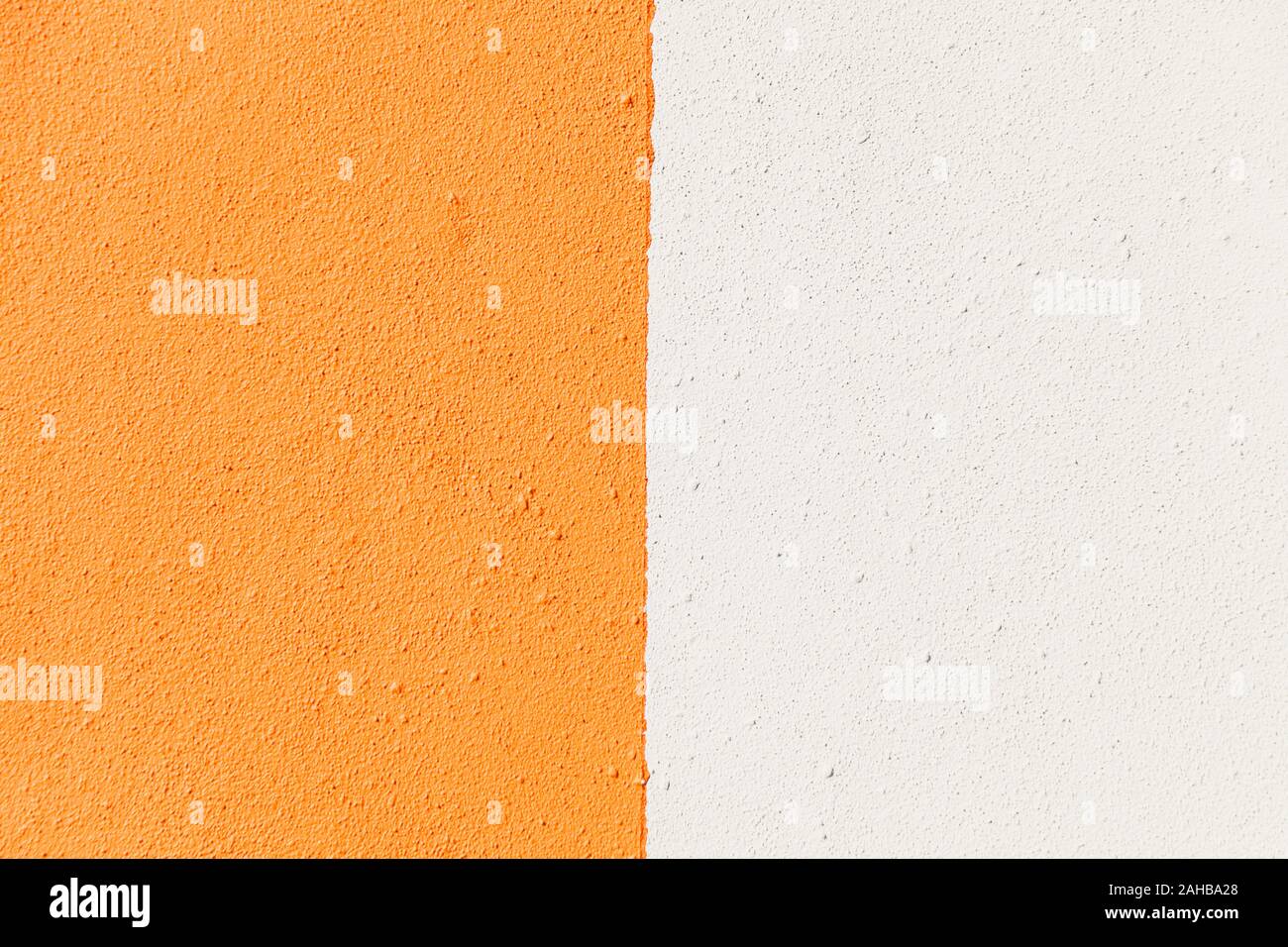White orange split color concrete background backdrop texture Stock ...