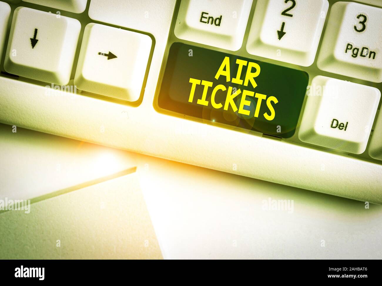 Paper airplane on keyboard pc hi-res stock photography and images - Alamy