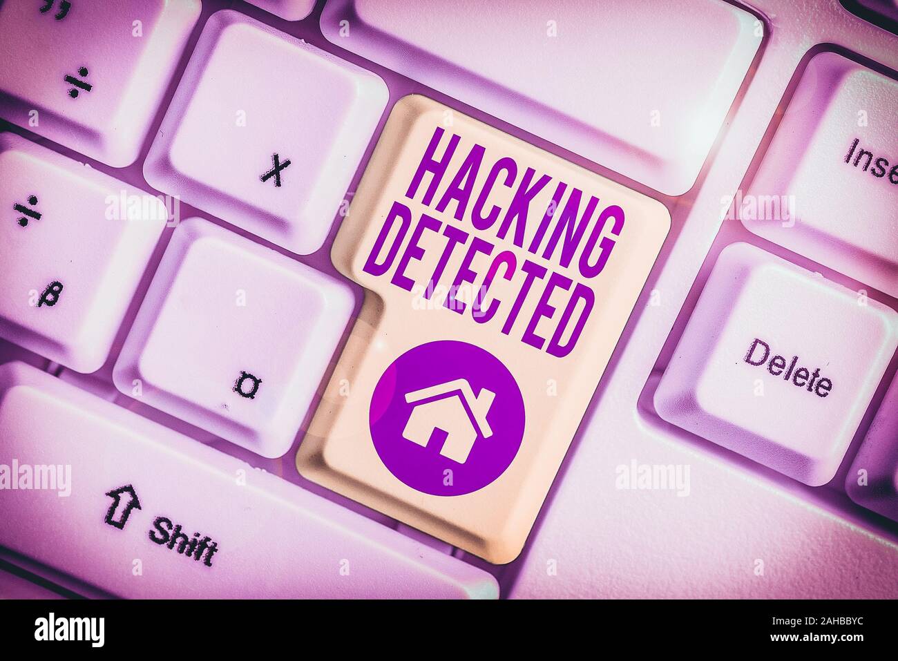 Handwriting text writing Hacking Detected. Conceptual photo identify ...