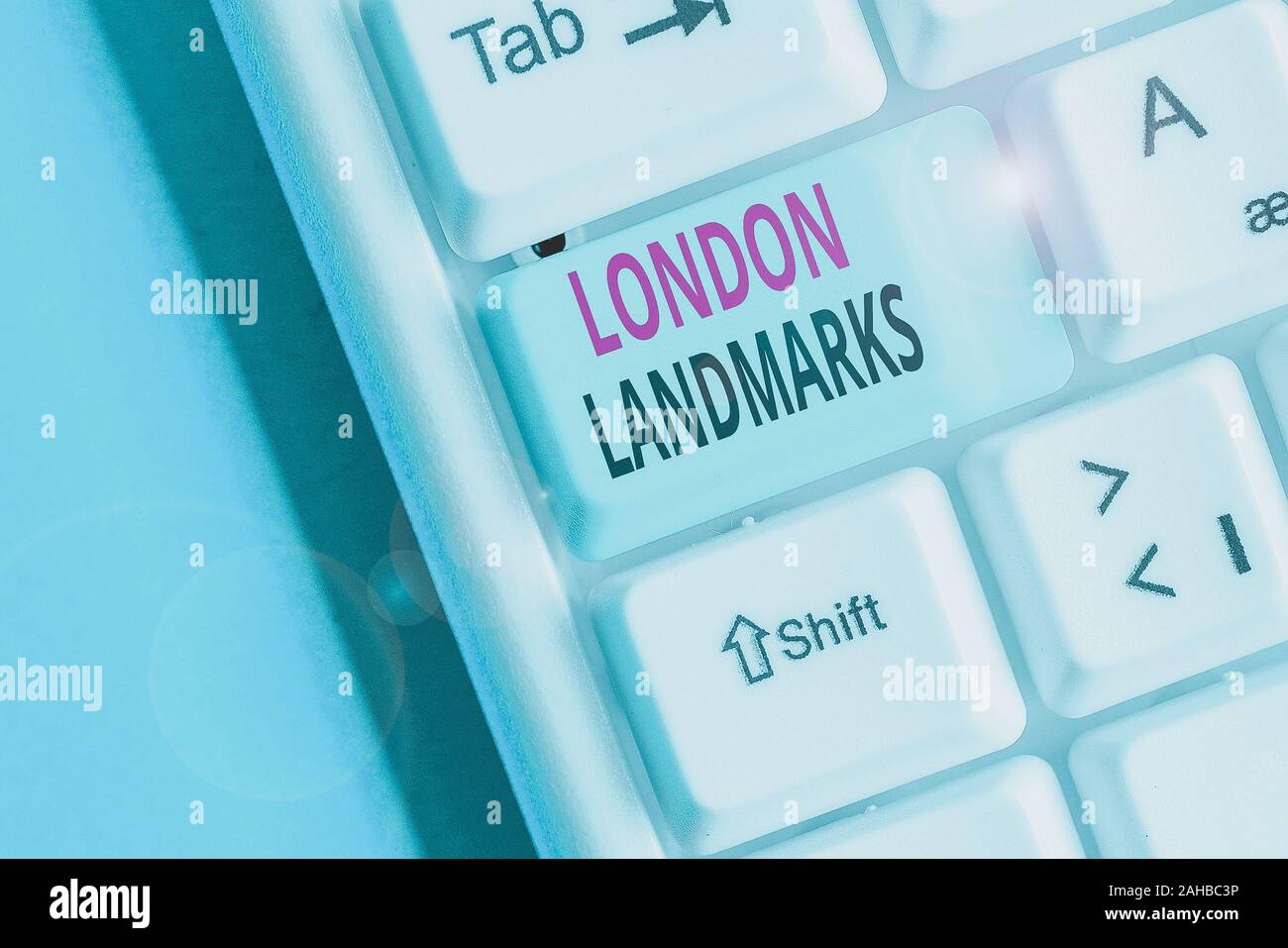 Handwriting text writing London Landmarks. Conceptual photo most iconic ...