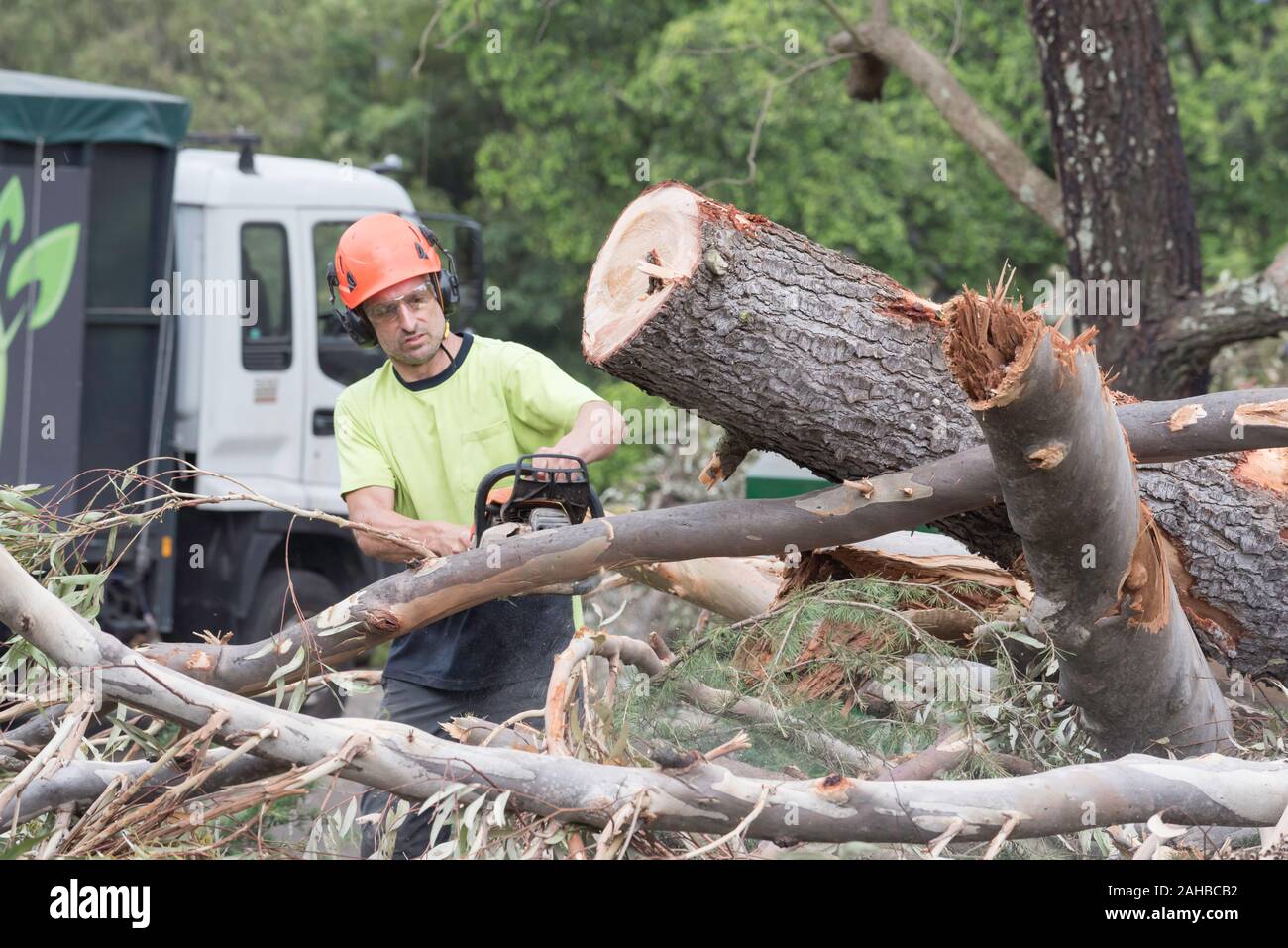 Sydney Aust Nov 26 2019: A sudden storm ripped through suburbs in ...