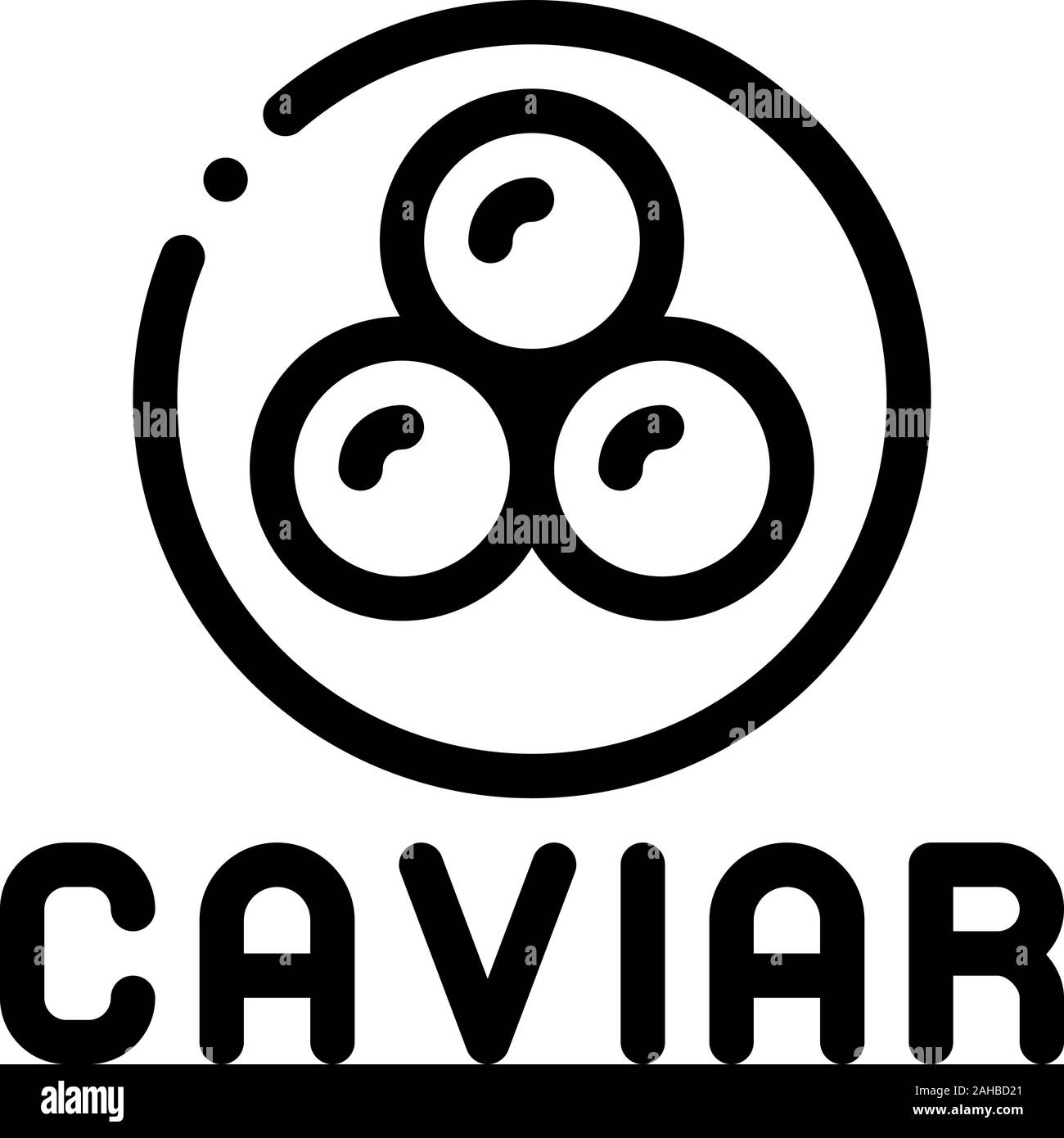 Caviar Seafood Icon Vector Outline Illustration Stock Vector Image ...