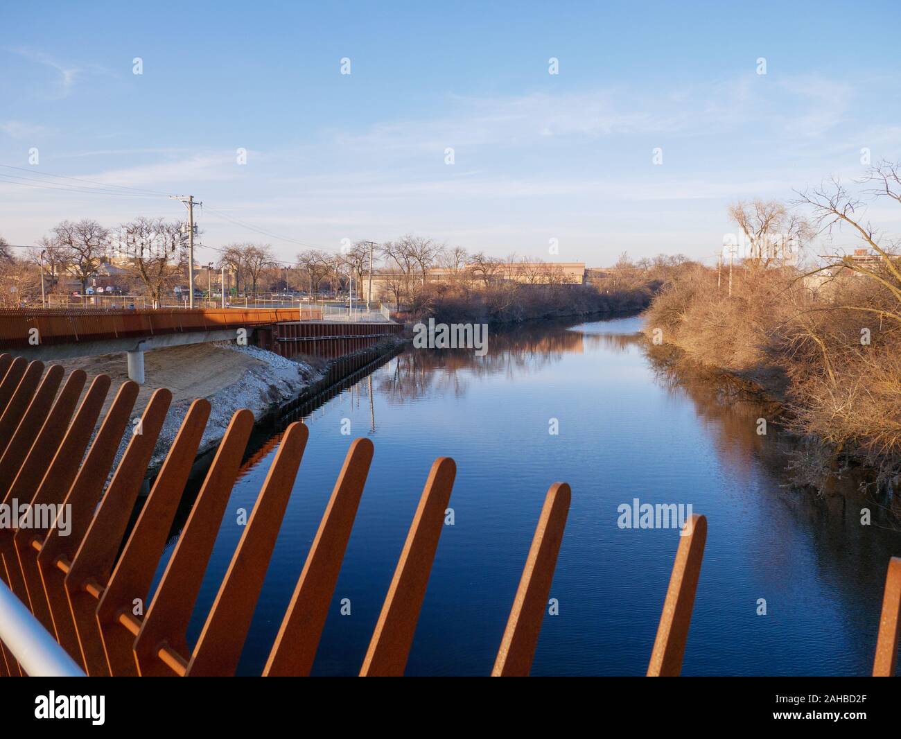 Riverview Bridge, Chicago's longest pedestrian bridge. 312 RiverRun ...