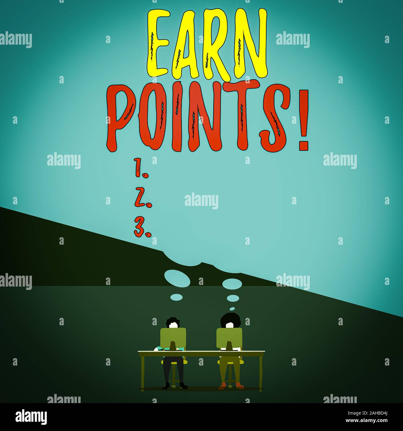 Handwriting text writing Earn Points. Conceptual photo collecting ...