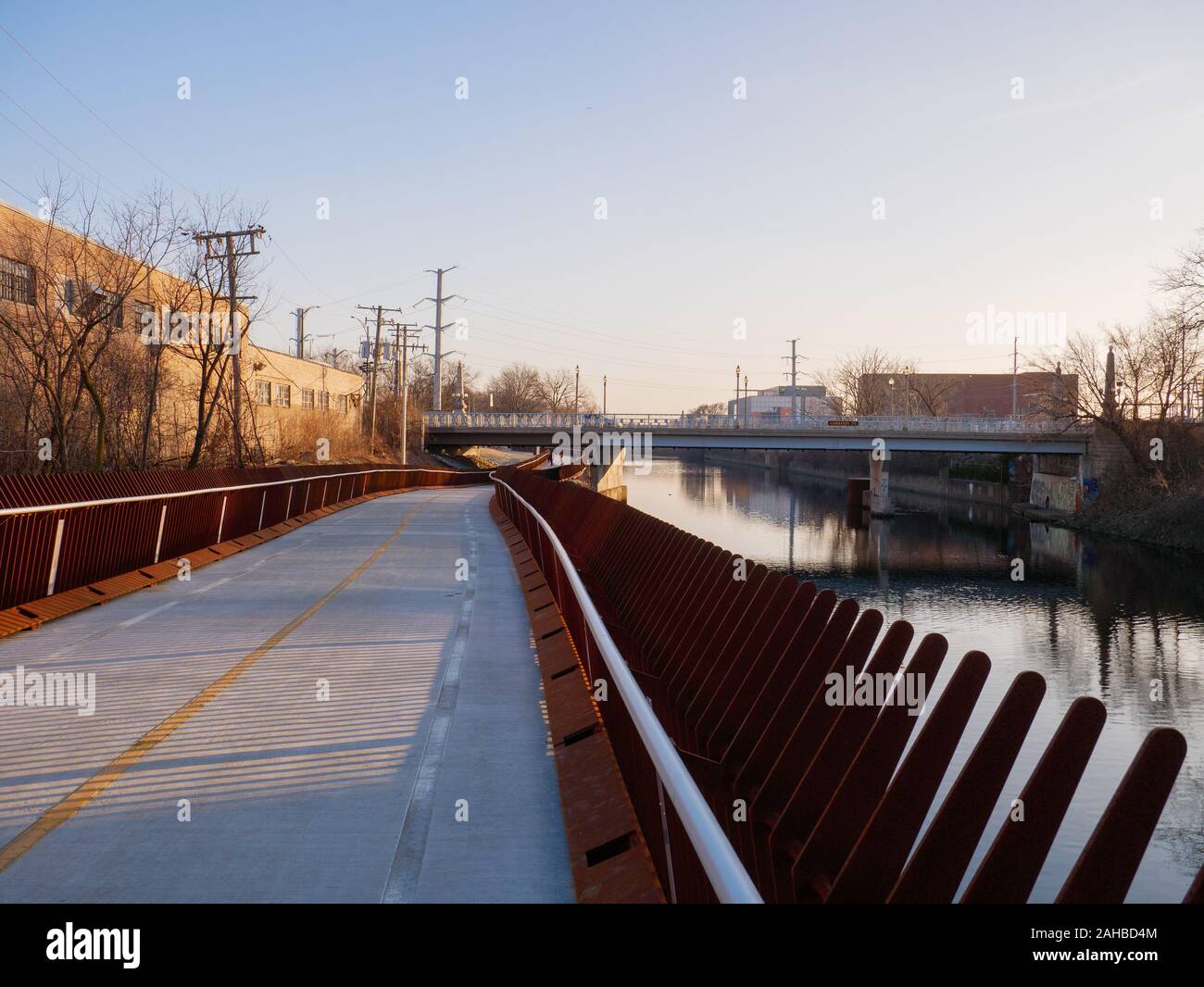 Riverview Bridge, Chicago's longest pedestrian bridge. 312 RiverRun ...