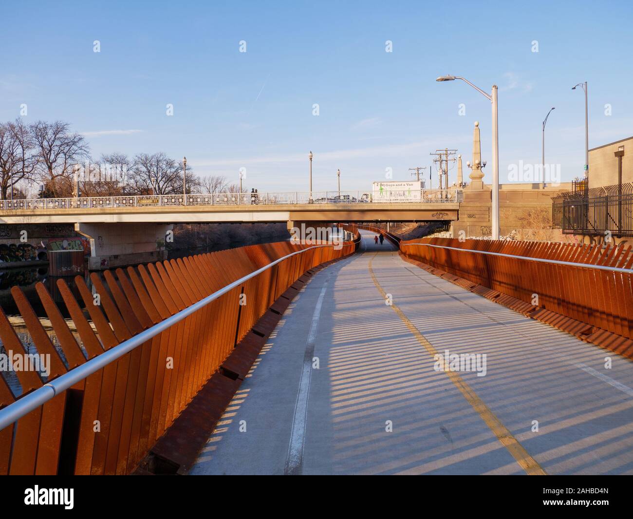 Riverview Bridge, Chicago's longest pedestrian bridge. 312 RiverRun ...