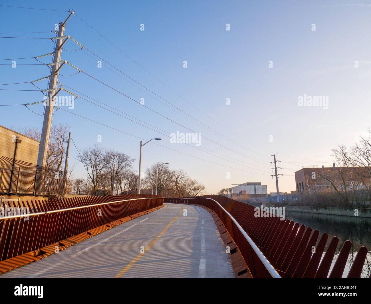 Riverview Bridge, Chicago's longest pedestrian bridge. 312 RiverRun ...