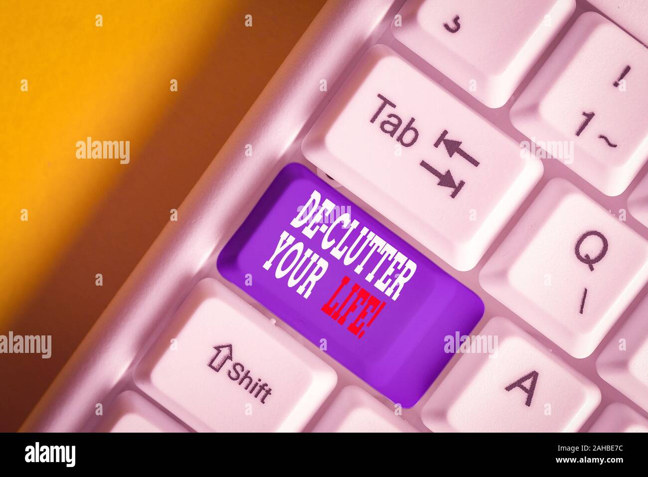 Writing note showing De Clutter Your Life. Business concept for remove ...