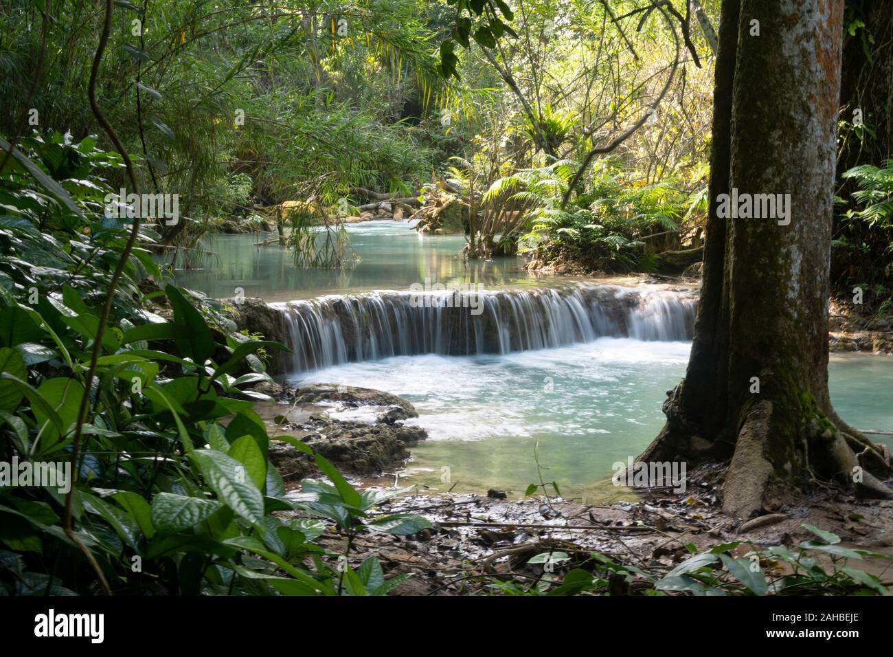 Majestic kuang si waterfall hi-res stock photography and images - Alamy