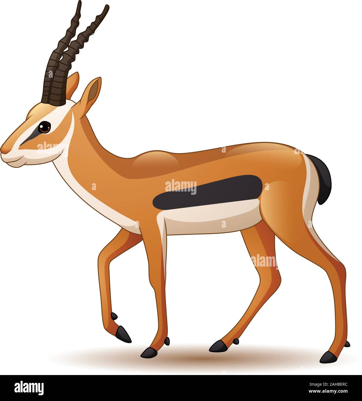 Cartoon antelope isolated on white background Stock Vector Image & Art ...