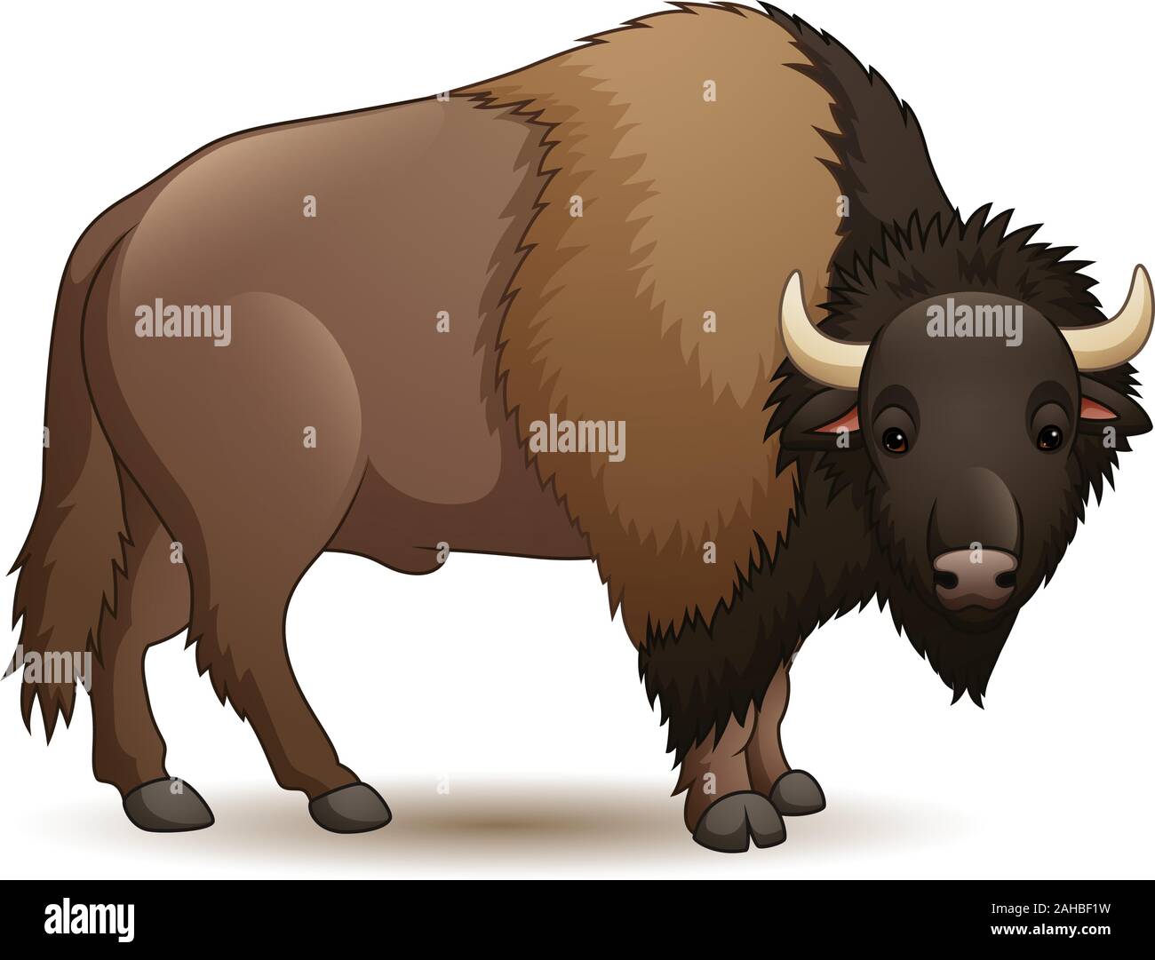 Illustration of bison isolated on white background Stock Vector Image ...