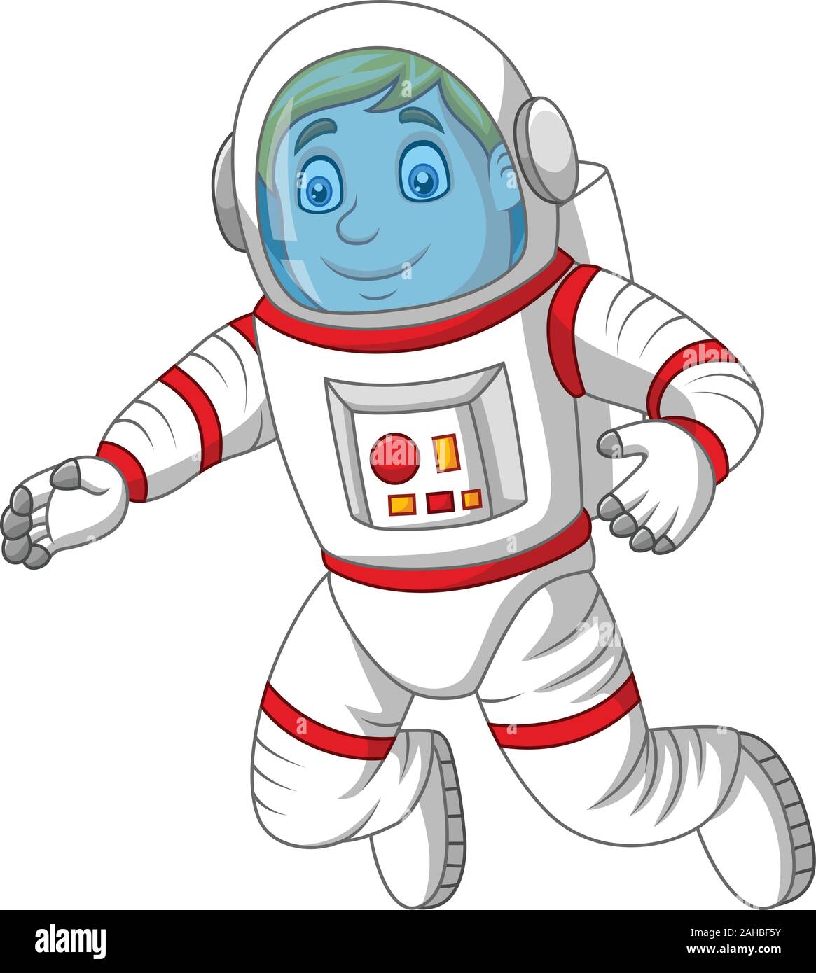 Cartoon astronaut isolated on white background Stock Vector Image & Art ...