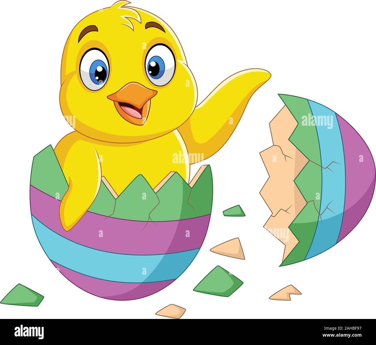 Cartoon bird hatching from Cut Out Stock Images & Pictures - Alamy