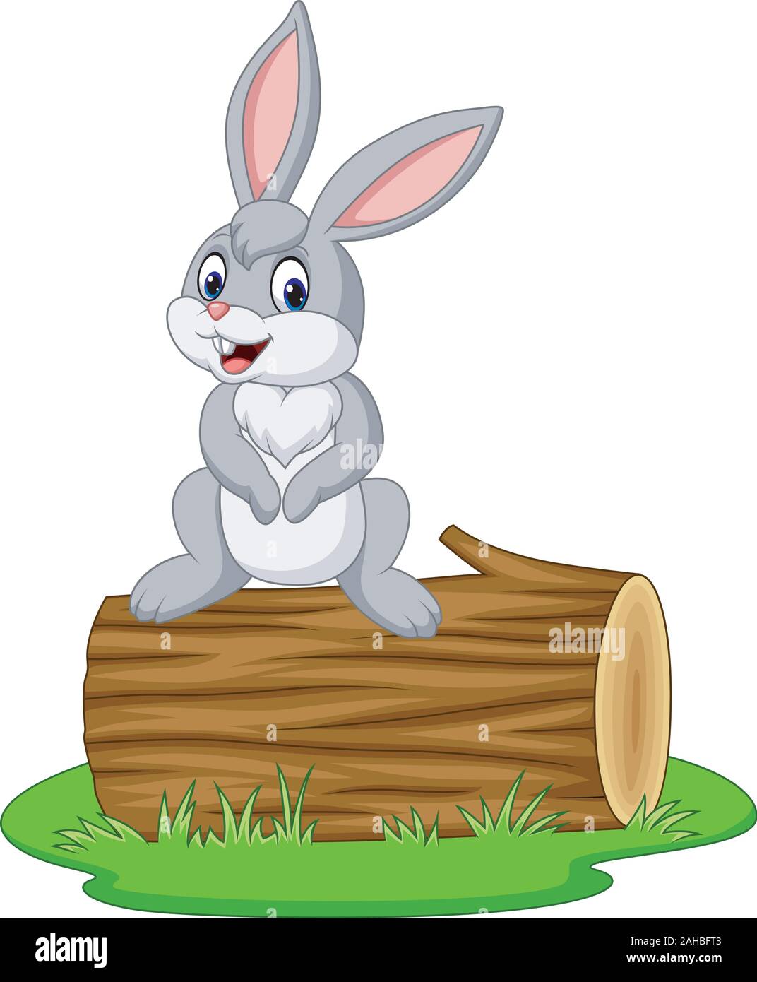 Rabbit log Stock Vector Images - Alamy