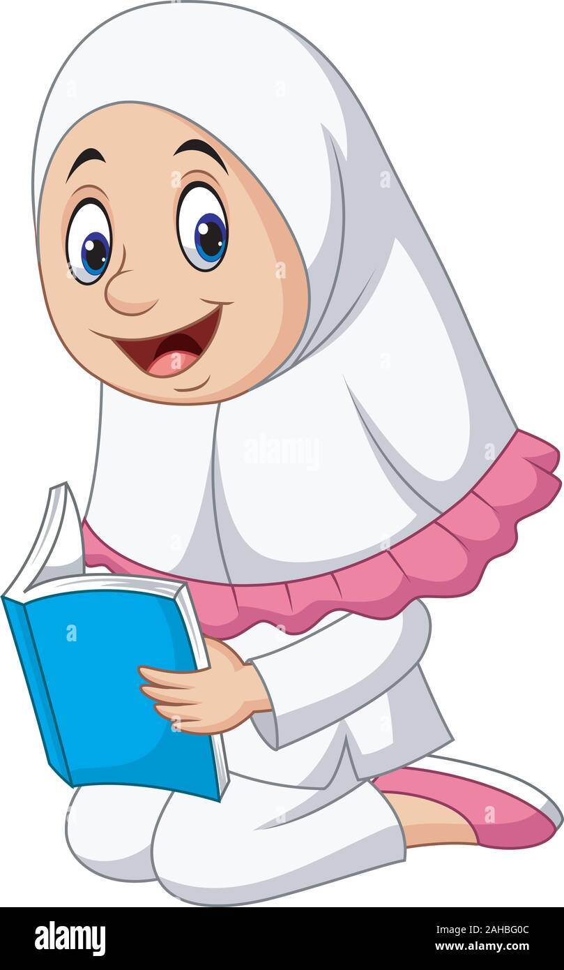 Muslim girl book islamic school Cut Out Stock Images & Pictures - Alamy