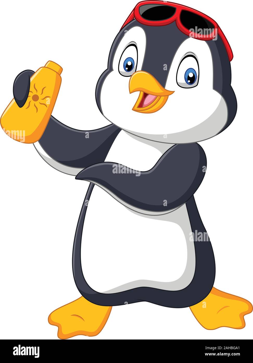 Penguin with ice cream Stock Vector Images - Alamy