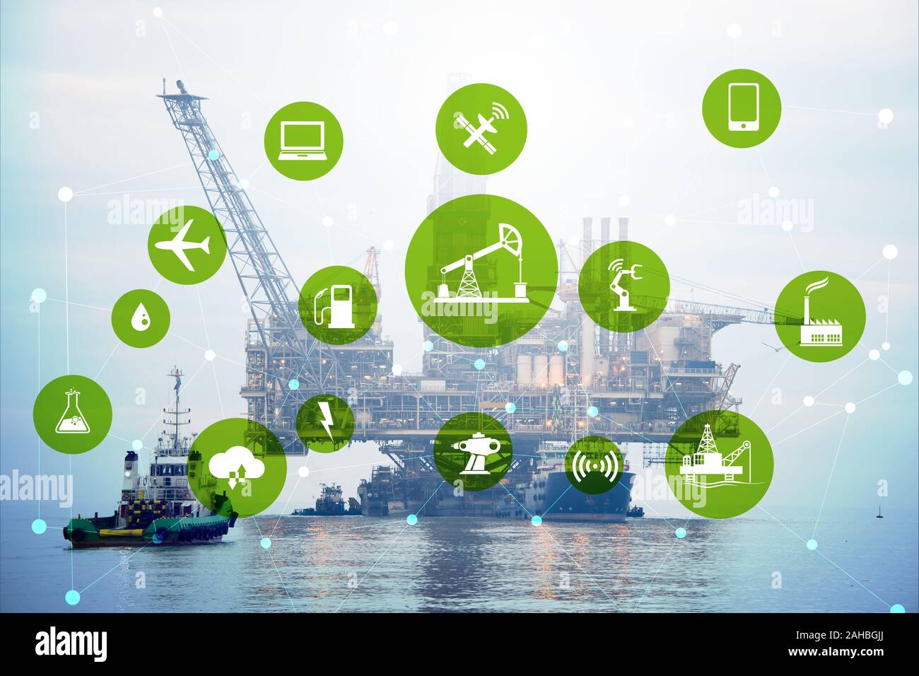 The concept of automation in oil and gas industry Stock Photo - Alamy