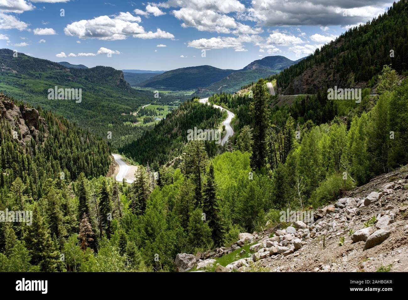 CO00103-00...COLORADO - Highway 160 ascending to Wolf Creek Pass in ...