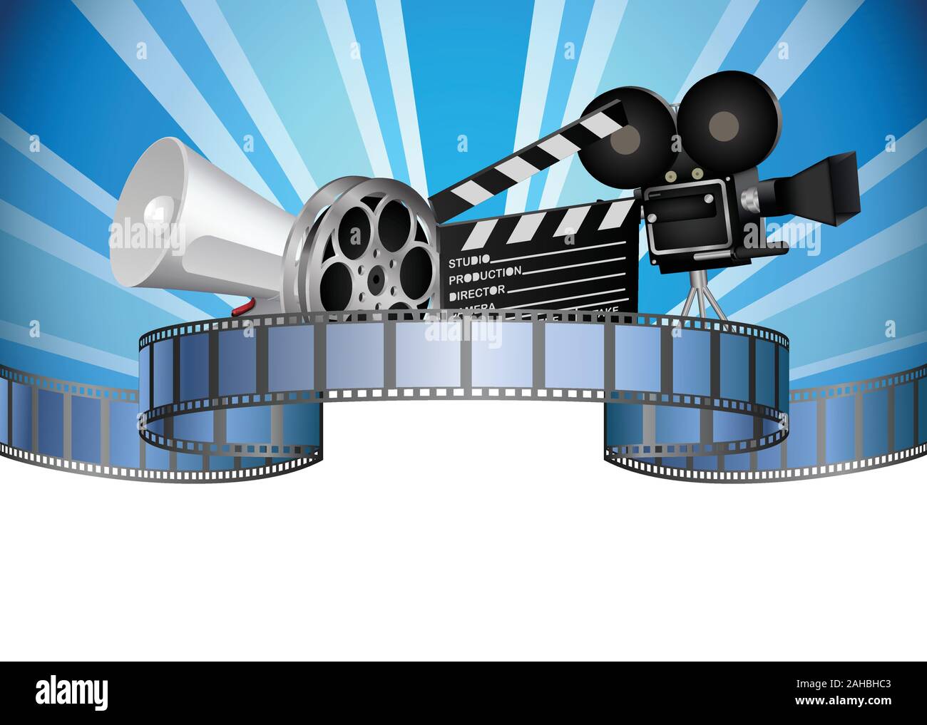 Clapperboard tv film video Stock Vector Images - Alamy