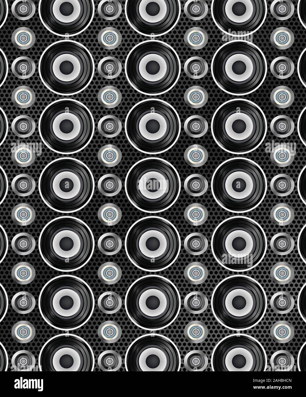 Audio speakers seamless pattern. Vector illustration Stock Vector Image ...