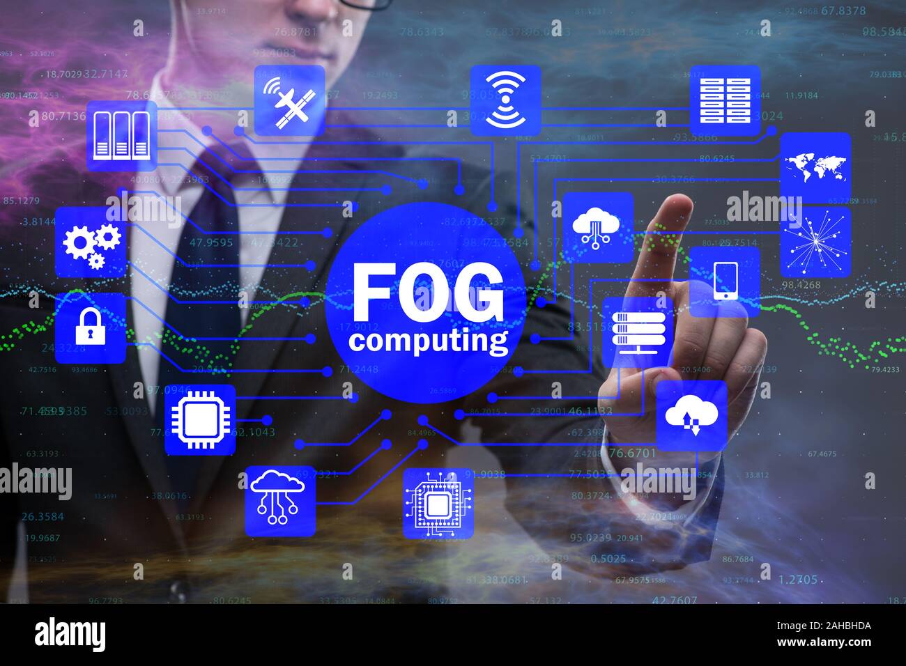 The fog and edge cloud computing concept Stock Photo - Alamy