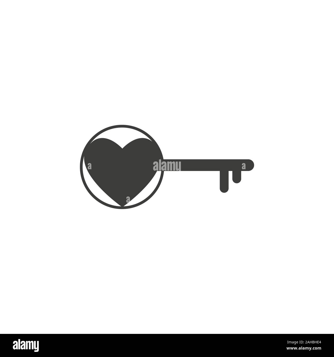 heart shape key icon vector isolated on white background Stock Vector ...