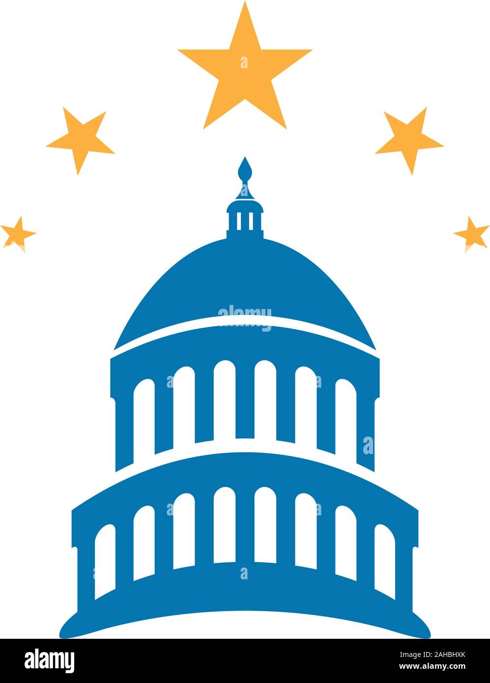 Silhouette state capitol building dome Cut Out Stock Images & Pictures ...